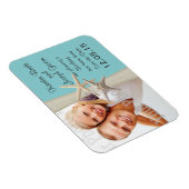 Starfish Rustic Aqua Blue Save the Date Photo Magnet | Zazzle