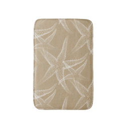 Starfish Sand Beach Bath Mat | Zazzle