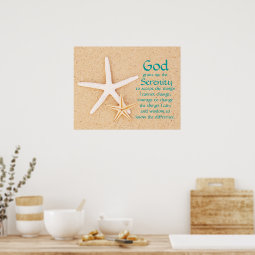Starfish Serenity Prayer Poster | Zazzle