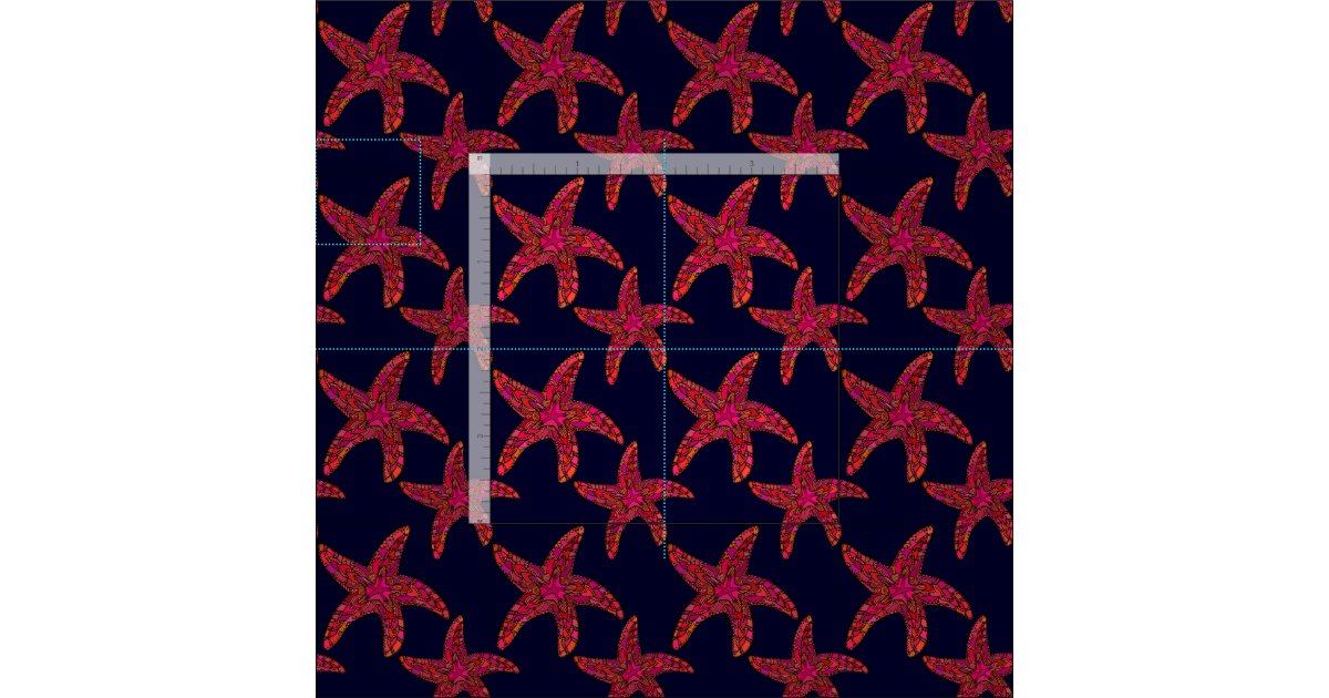 Starfish Style Pattern Fabric | Zazzle