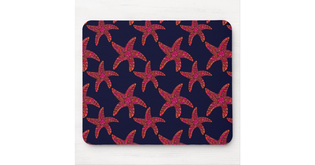 Starfish Style Pattern Mouse Pad | Zazzle