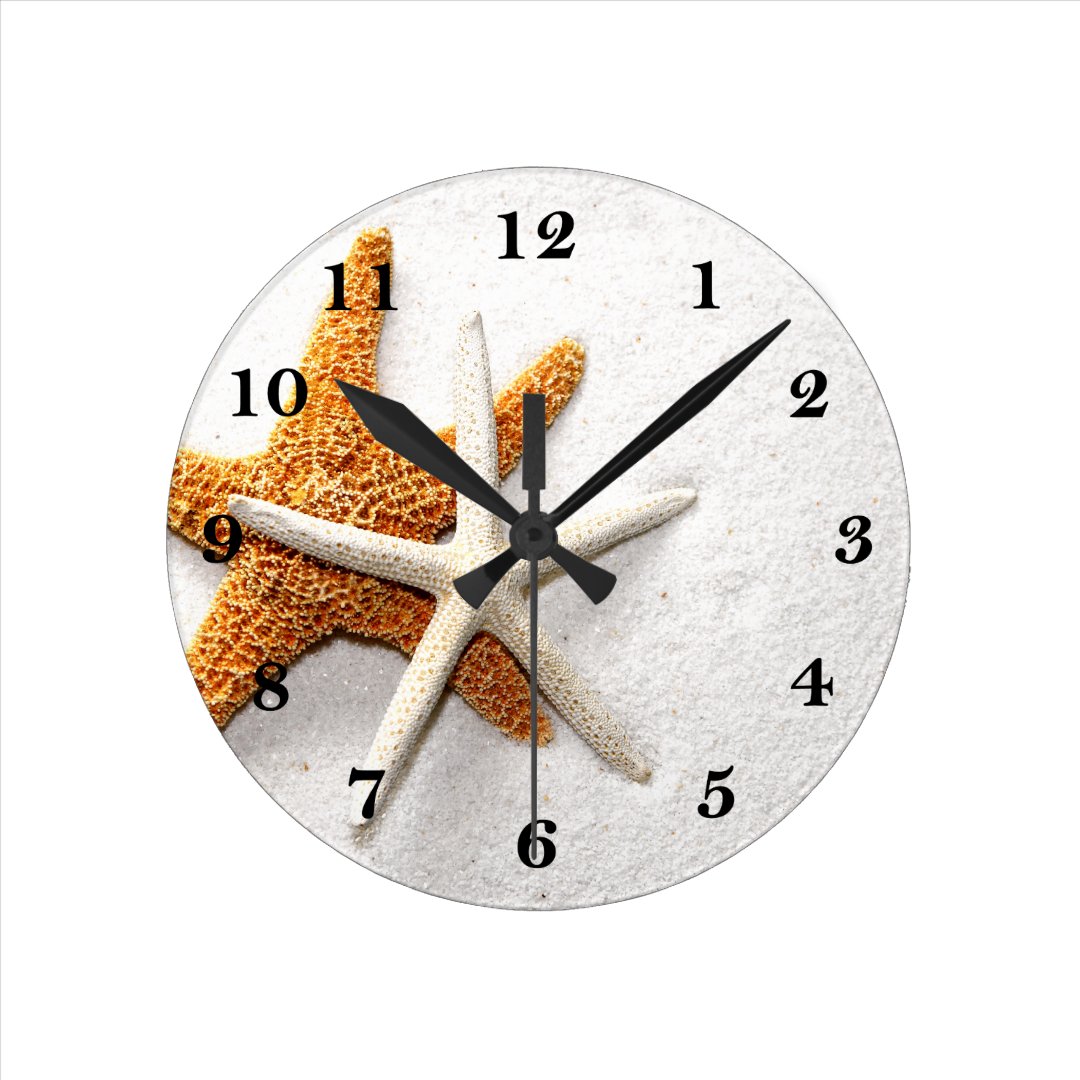 Starfish Wall Clock | Zazzle