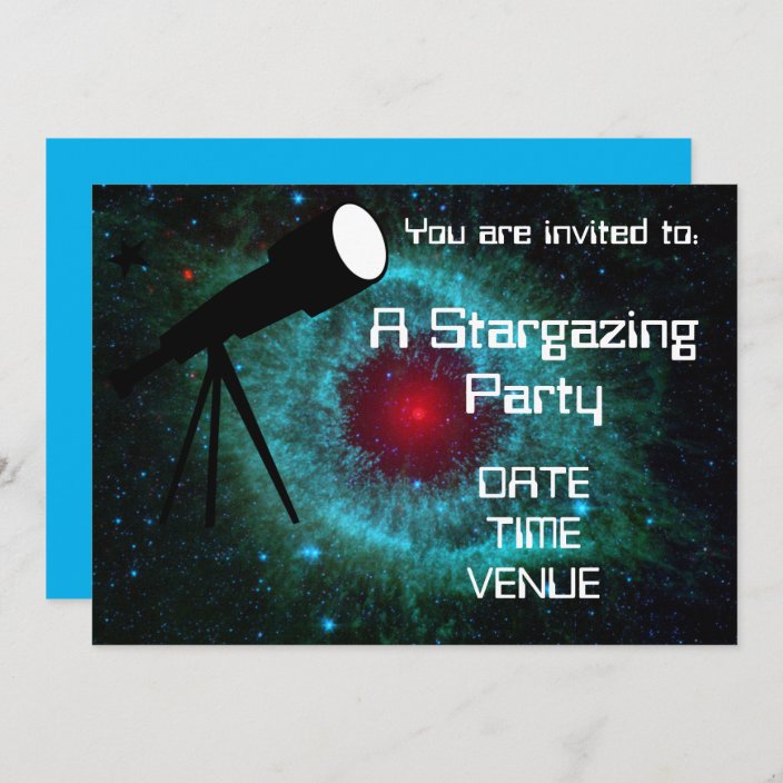 Stargazing Astronomy telescope Party Invitation | Zazzle.com