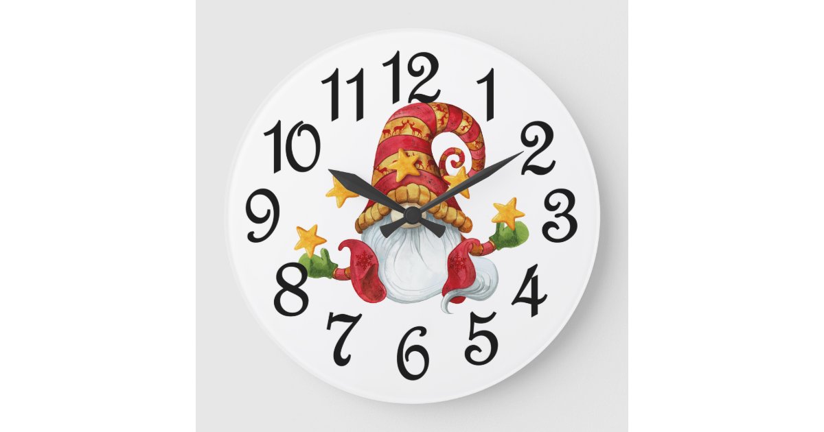 Starlite Gnome Large Clock | Zazzle