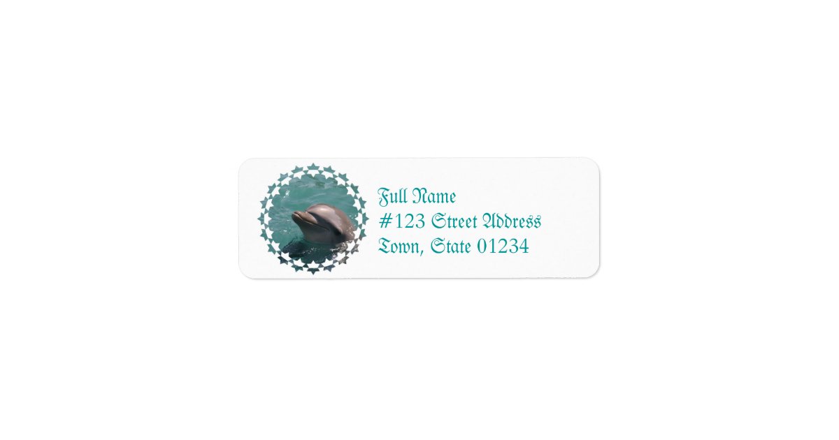 Starring a Dolphin Mailing Labels | Zazzle