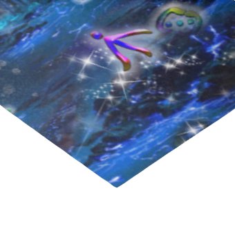 Starry Bioluminescence Waterfalls Tissue Paper | Zazzle