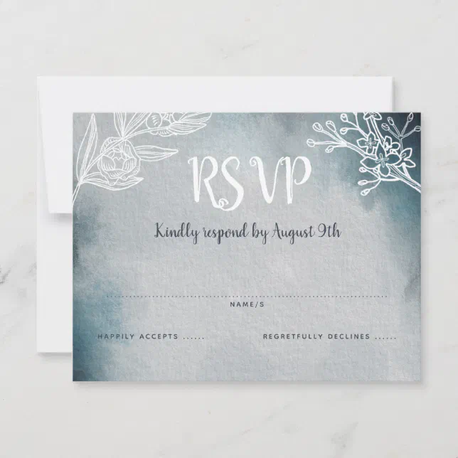 Starry Moonlit Night Monogram Wedding RSVP | Zazzle