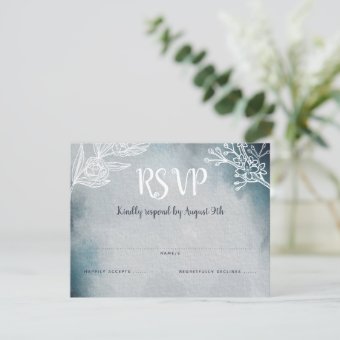 Starry Moonlit Night Monogram Wedding RSVP | Zazzle