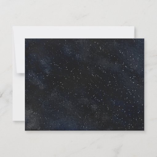 Starry Moonlit Night Monogram Wedding RSVP | Zazzle