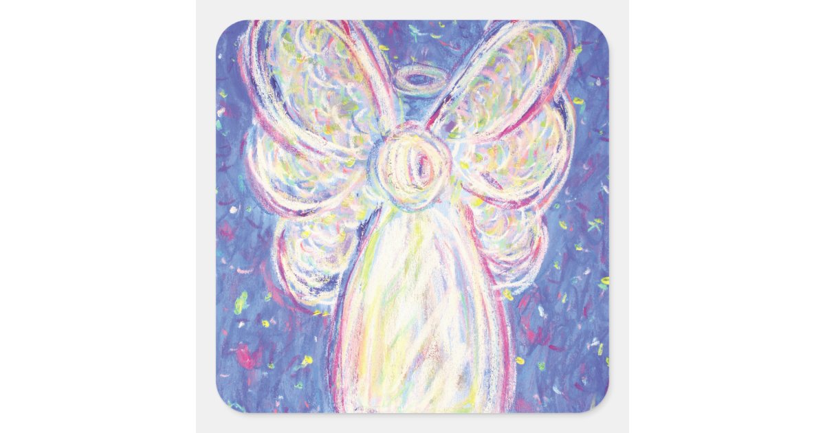 Starry Night Angel Art Decal Stickers | Zazzle