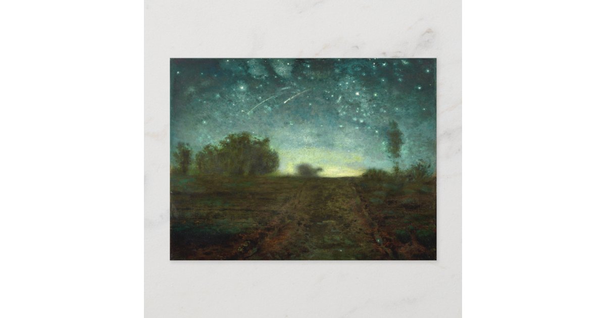 Starry Night by Jean-François Millet (ca. 1850–65) Postcard | Zazzle