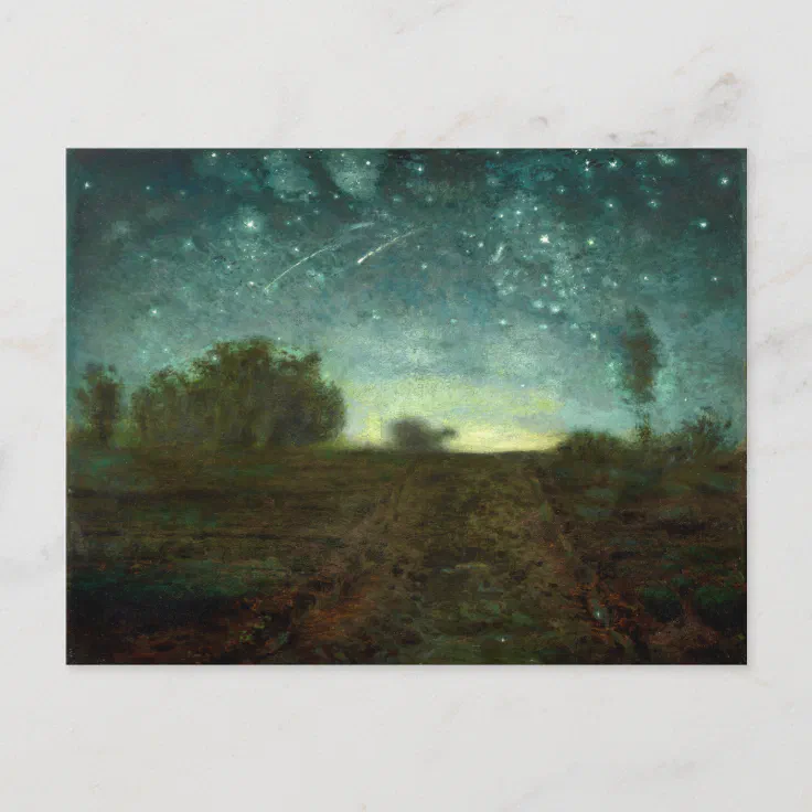 Starry Night by Jean-François Millet (ca. 1850–65) Postcard | Zazzle
