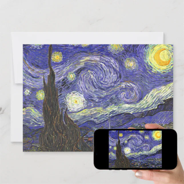 Starry Night by Van Gogh Patio Party Invitation | Zazzle