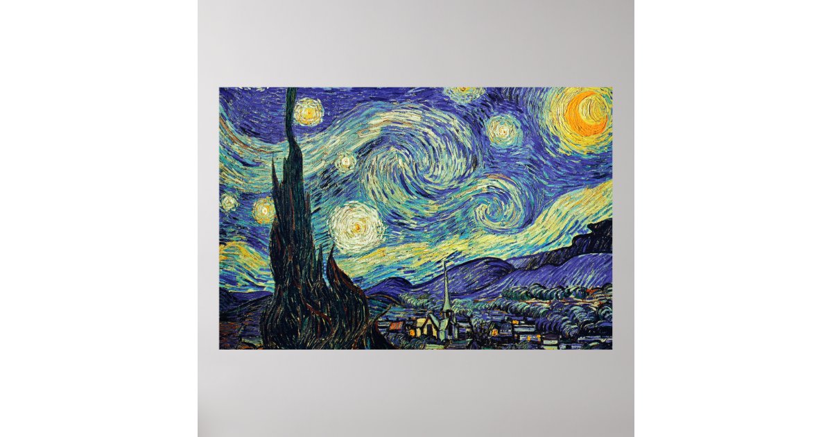 Starry Night by van Gogh Poster | Zazzle