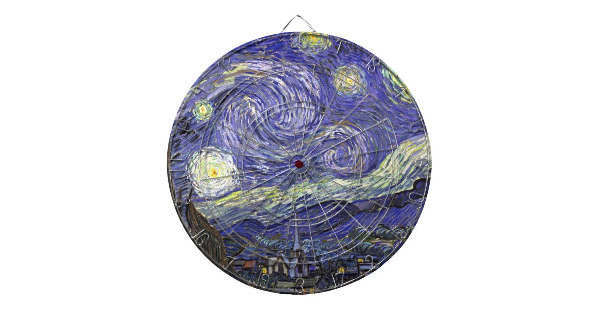 Starry Night by Vincent van Gogh Dart Board | Zazzle