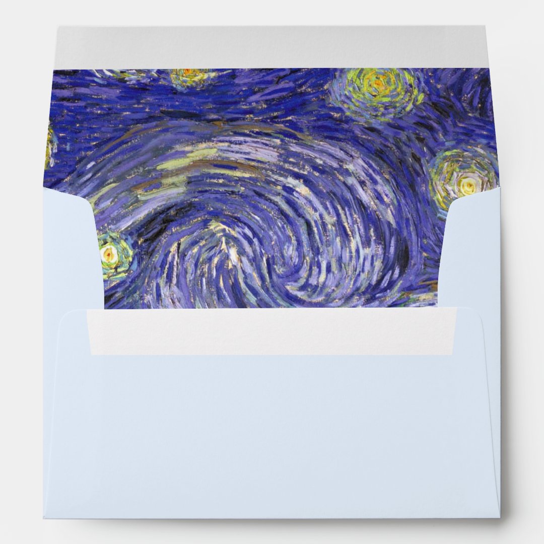 Starry Night by Vincent van Gogh Envelope | Zazzle