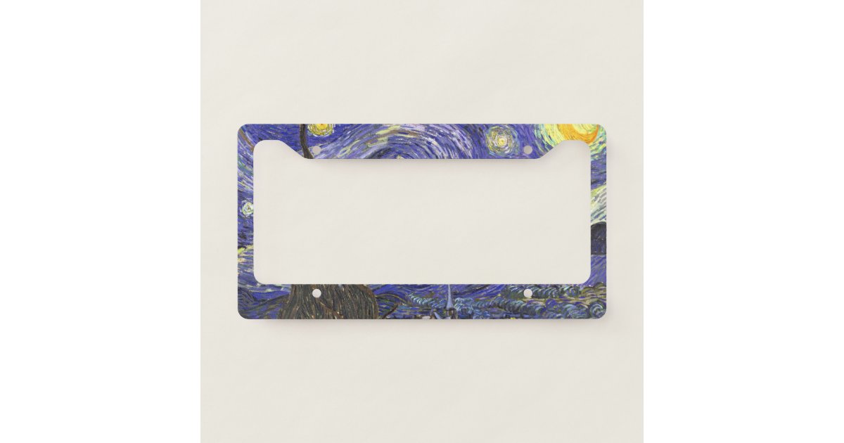 Starry Night by Vincent van Gogh License Plate Frame | Zazzle