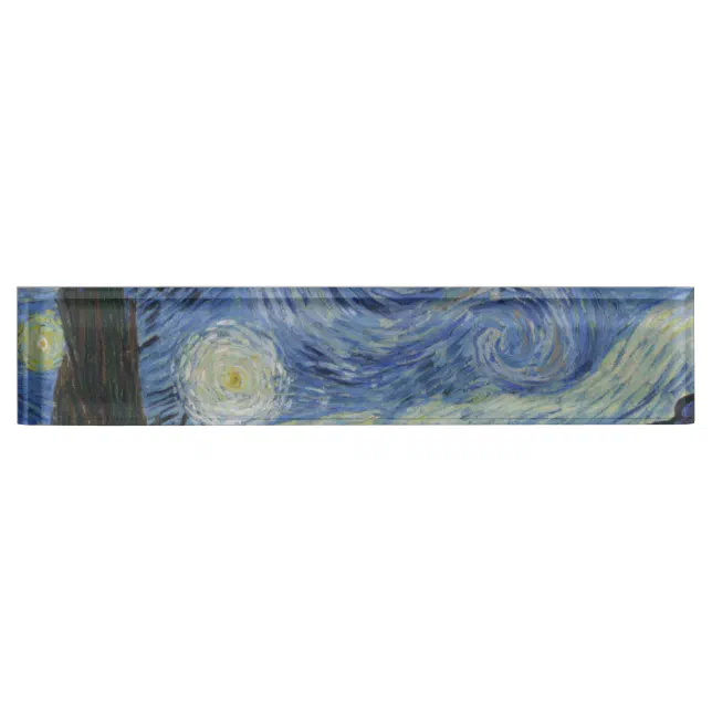 Starry Night by Vincent Van Gogh Name Plate | Zazzle