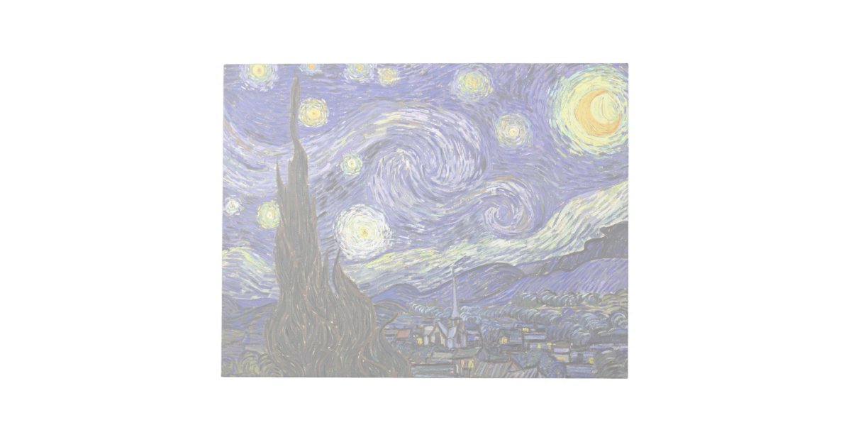 Starry Night by Vincent van Gogh Notepad | Zazzle