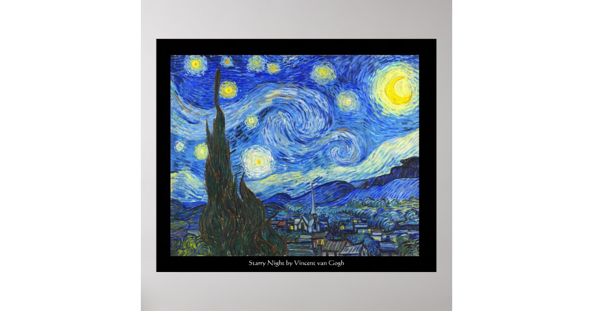 Starry Night by Vincent van Gogh Poster | Zazzle