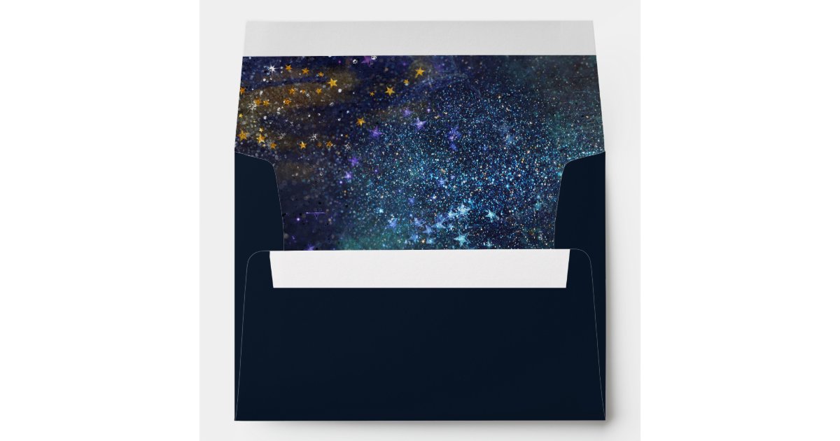 Starry Night Celestial Galaxy Envelope | Zazzle