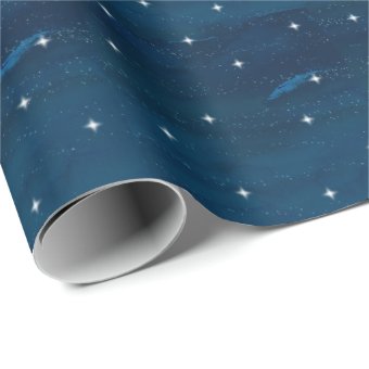 Starry Night Christmas Wrapping Paper | Zazzle