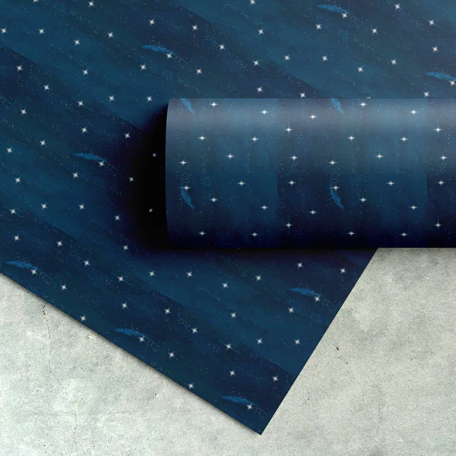 Starry Night Christmas Wrapping Paper | Zazzle