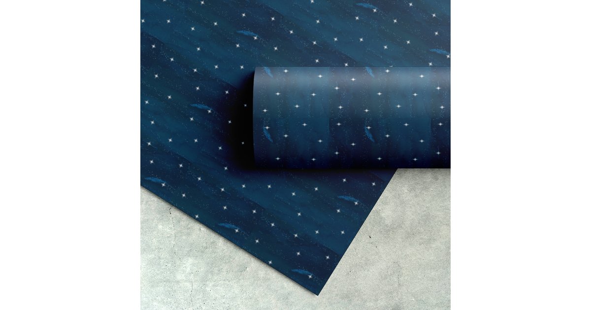 Starry Night Christmas Wrapping Paper | Zazzle