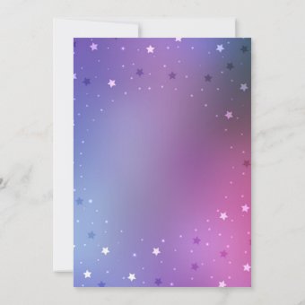 Starry Night Girls Baby Shower Invitation | Zazzle