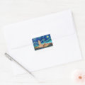 Starry Night in Pisa with Leaning Tower Square Sticker | Zazzle