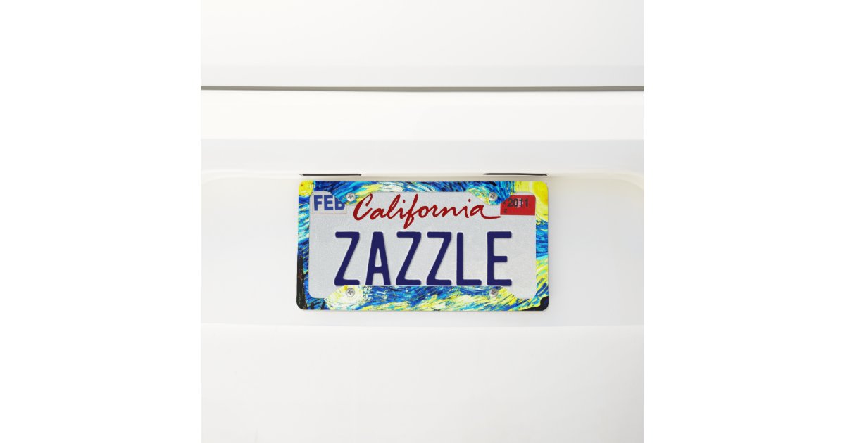 Starry Night License Plate Frame | Zazzle