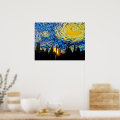 Starry Night New York Abstract Sky Poster | Zazzle