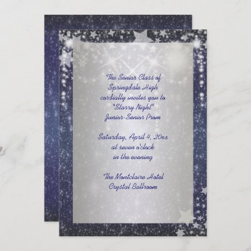 Starry Night Prom Invitations | Zazzle