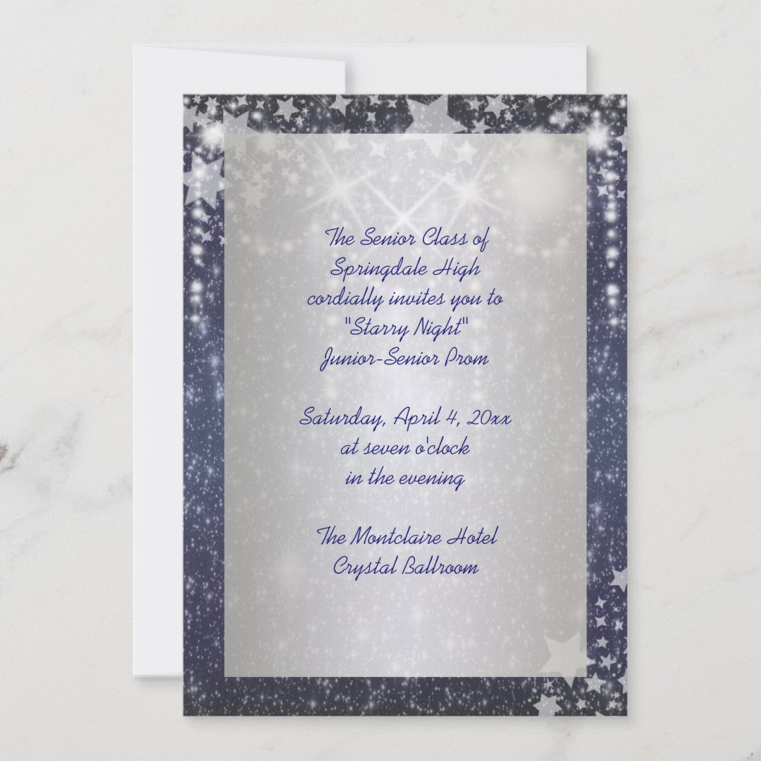Starry Night Prom Invitations | Zazzle