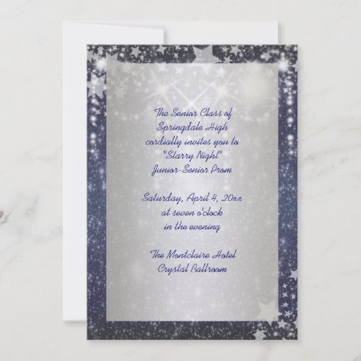 Starry Night Prom Invitations | Zazzle