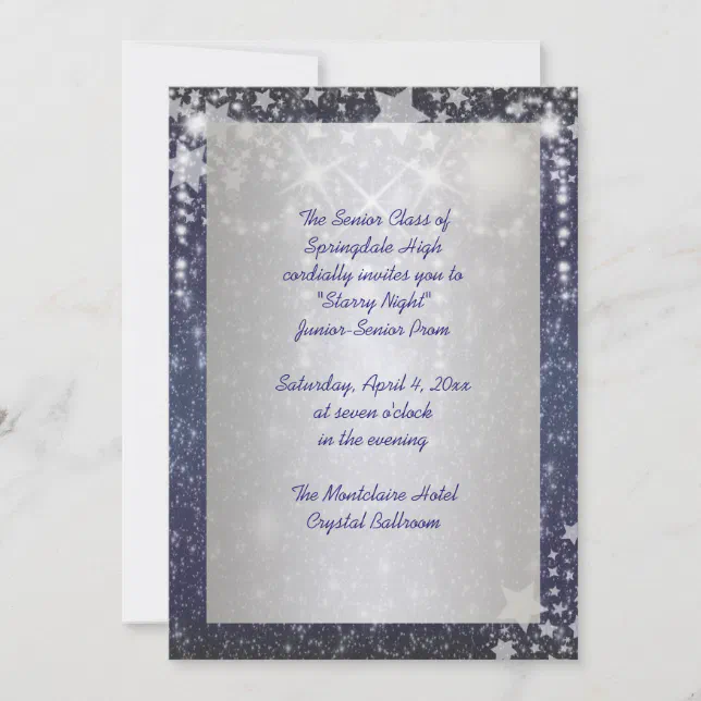Starry Night Prom Invitations | Zazzle