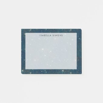 Starry Night Sky | Dark Blue Post-it Notes | Zazzle