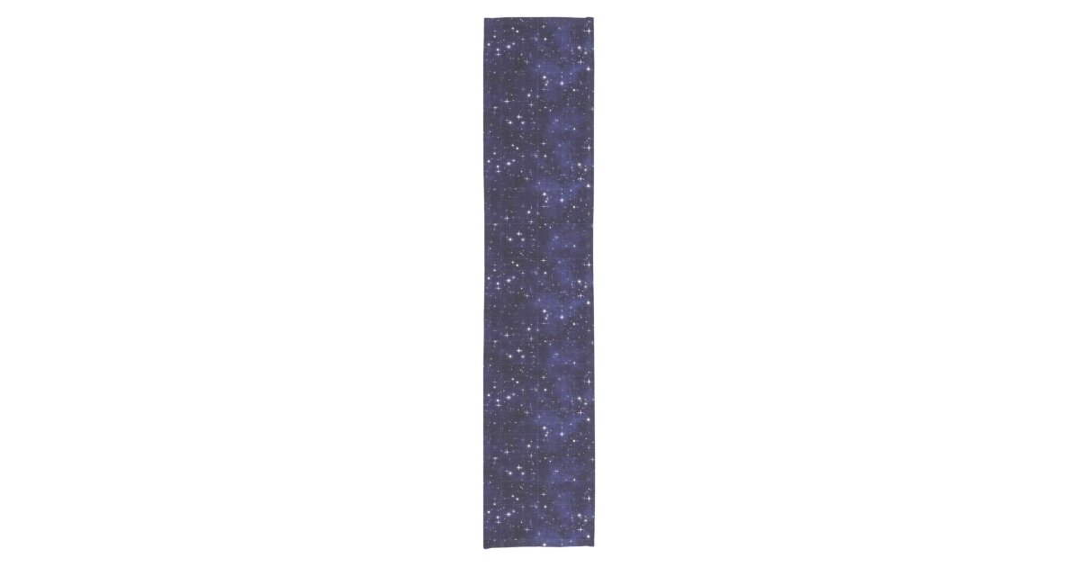 Starry Night Sky Grid Short Table Runner | Zazzle