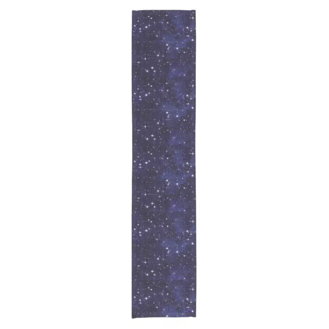Starry Night Sky Grid Short Table Runner | Zazzle