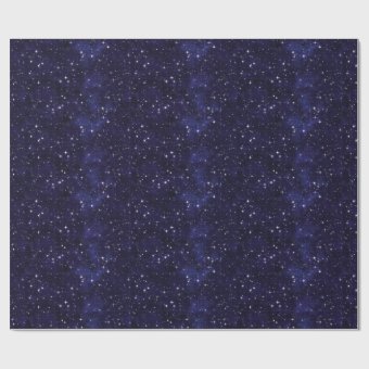 Starry Night Sky Grid Wrapping Paper | Zazzle