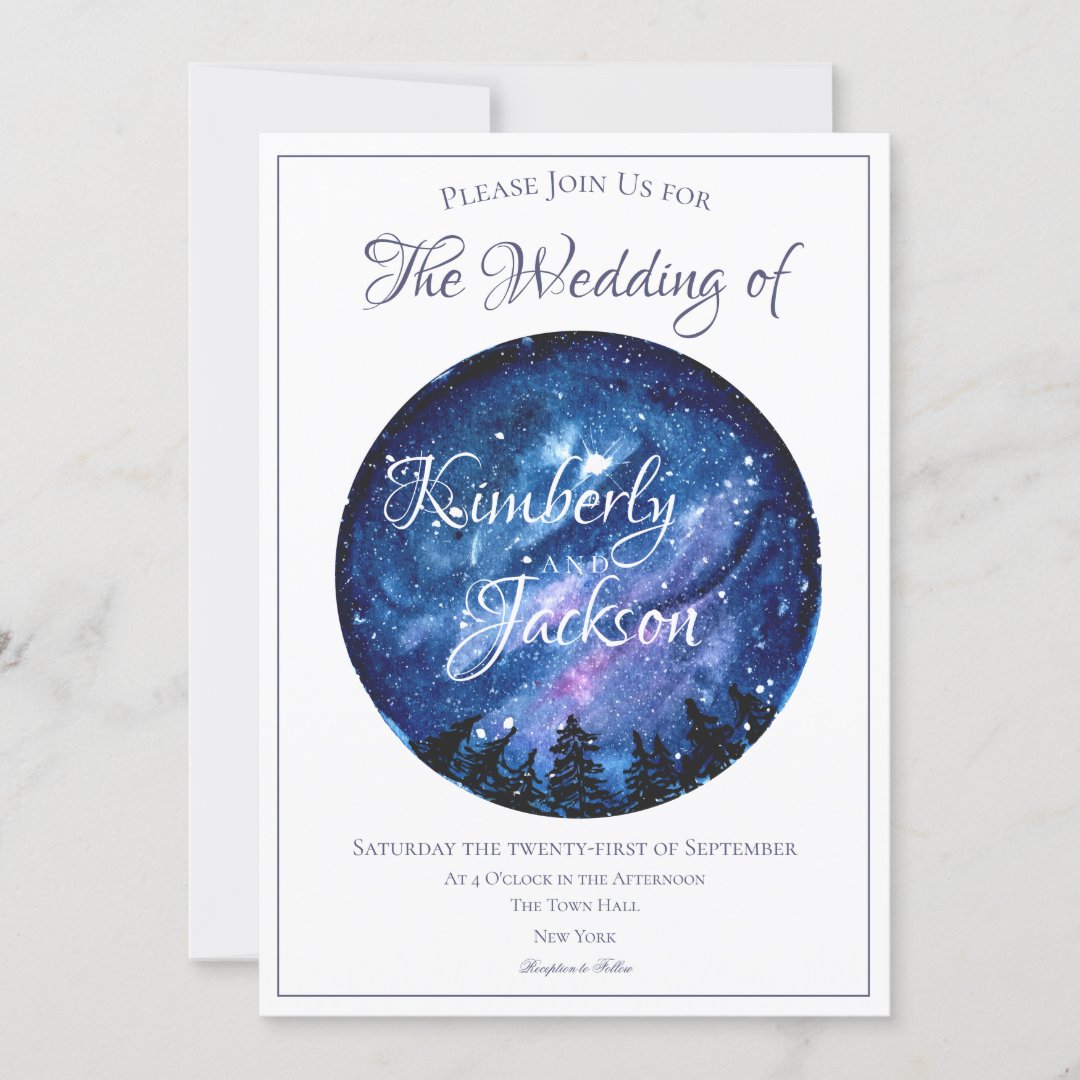 Starry Night Sky Invitation | Zazzle