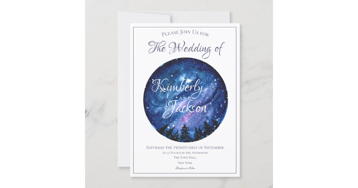 Starry Night Sky Invitation | Zazzle