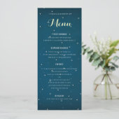 Starry Night Sky Wedding Dinner Menu Template | Zazzle