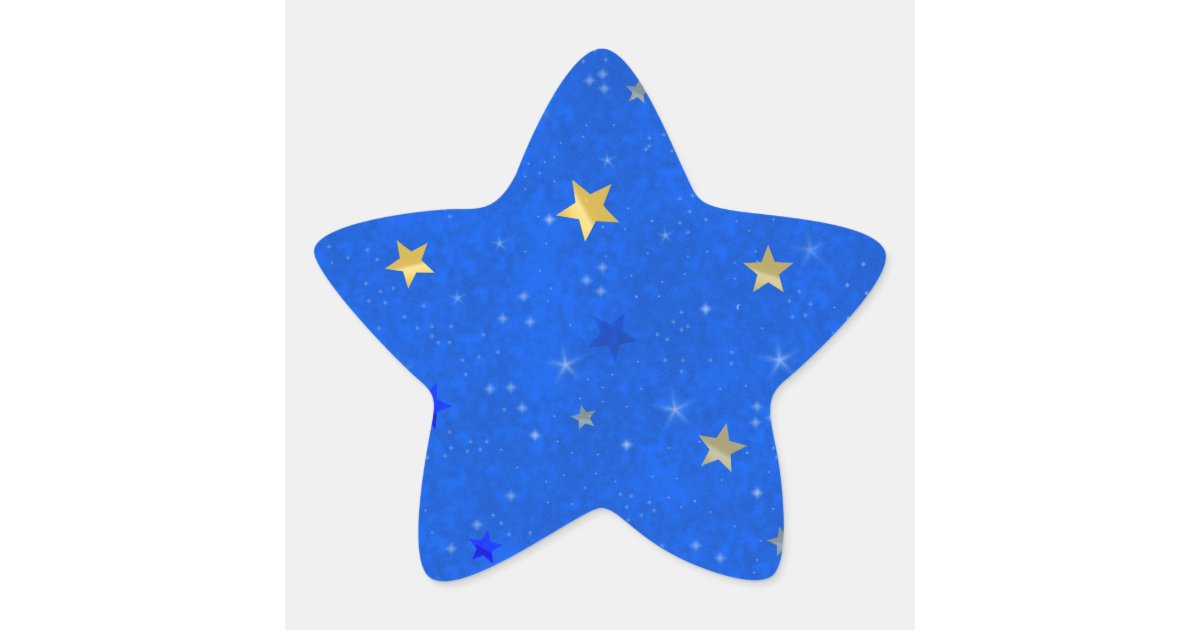 Starry night star sticker | Zazzle