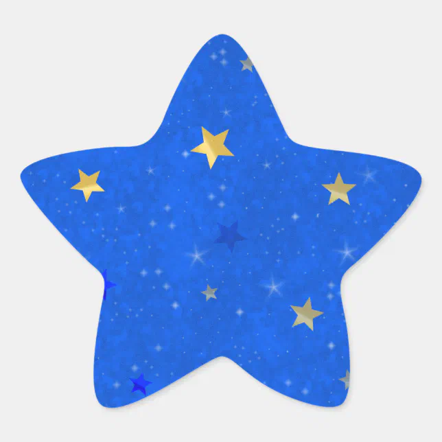 Starry night star sticker | Zazzle