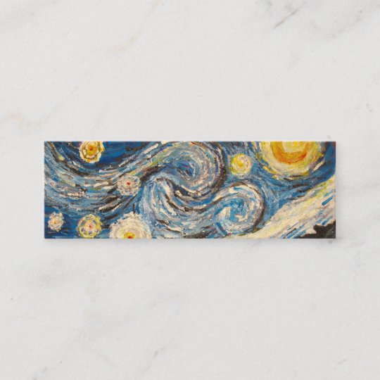 Starry Night Van Gogh repaint Bookmark Card | Zazzle.com
