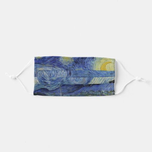 Starry Night Vincent van Gogh Fine Art Painting Adult Cloth Face Mask ...