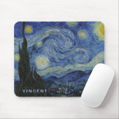 Starry Night Vincent van Gogh Mouse Pad | Zazzle
