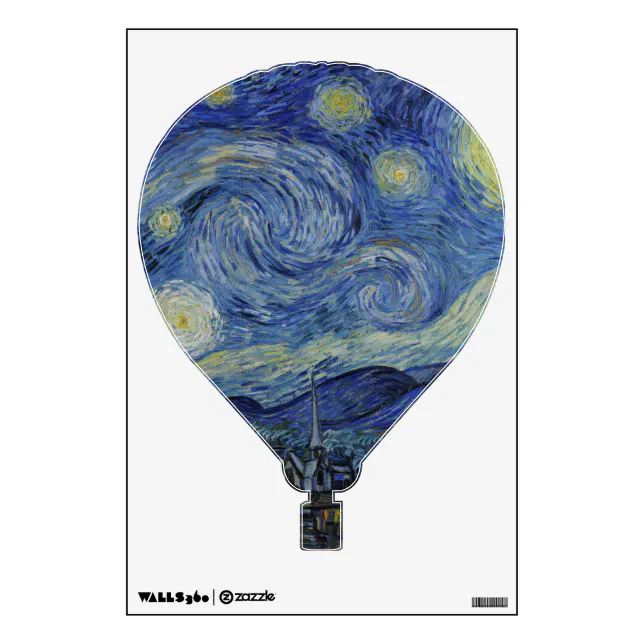 Starry Night Vincent van Gogh Painting Wall Sticker | Zazzle