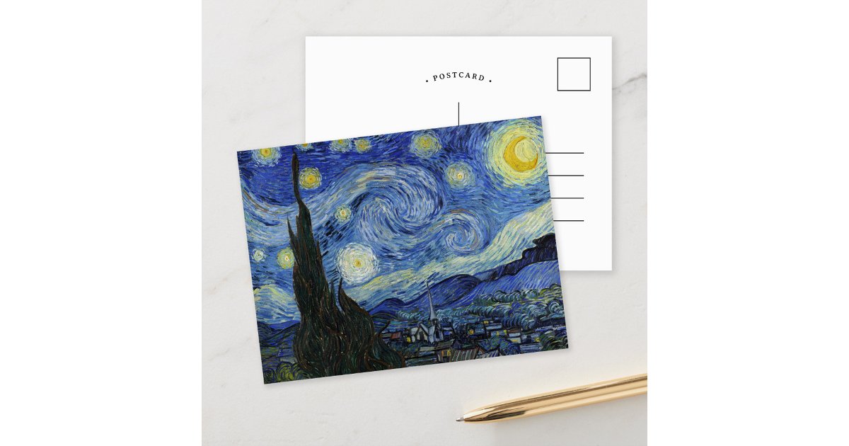 Starry Night | Vincent van Gogh Postcard | Zazzle